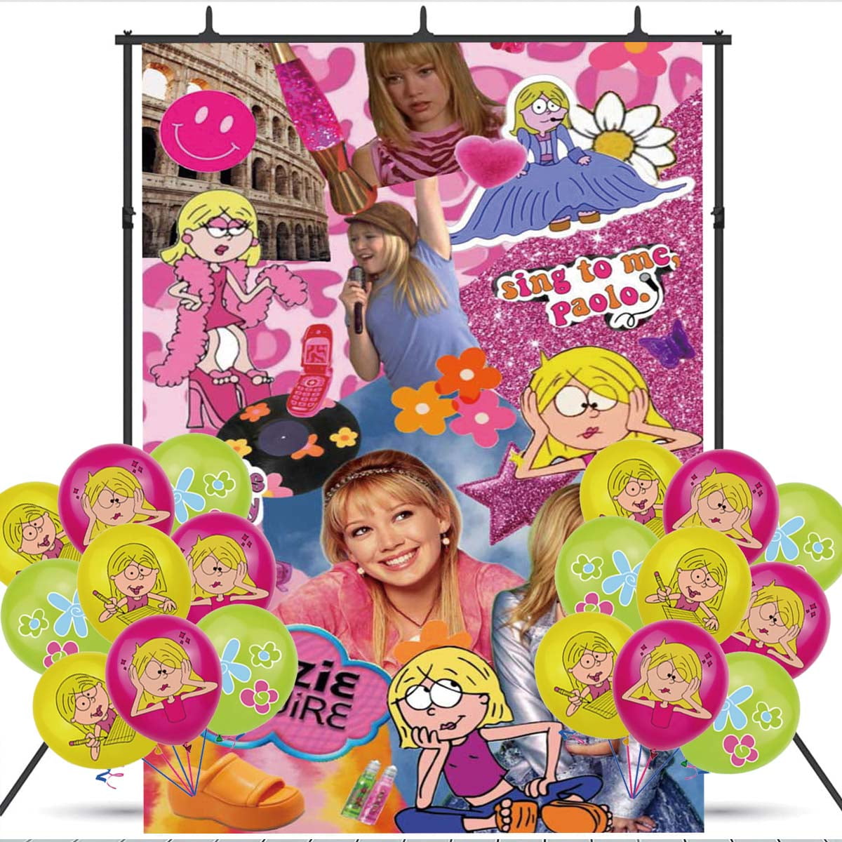 Lizzie Mcguire Backdrop Balloons Banner Party Decorations Taspestry ...