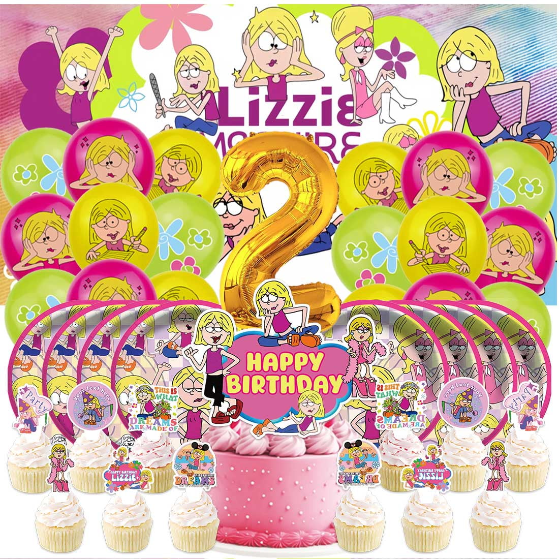 Lizzie Mcguire Balloons Party Supplies 2nd Decor Tableware Birthday ...