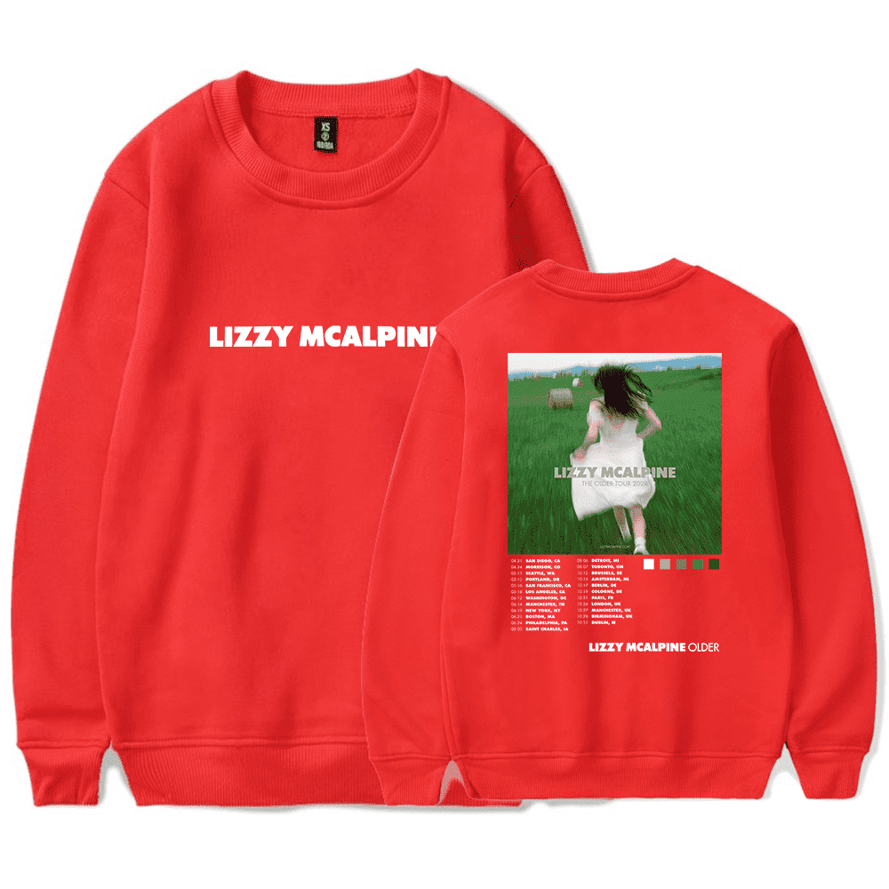 Lizzy Mcalpine Merch Sweatshirt The Older Tour 2024 Green Vortex ...