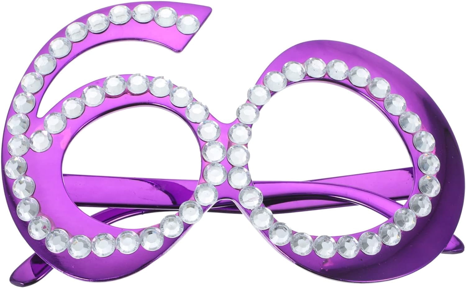 Ljia 1Pair Birthday Glasses with Rhinestones Funny Plastic Costume ...
