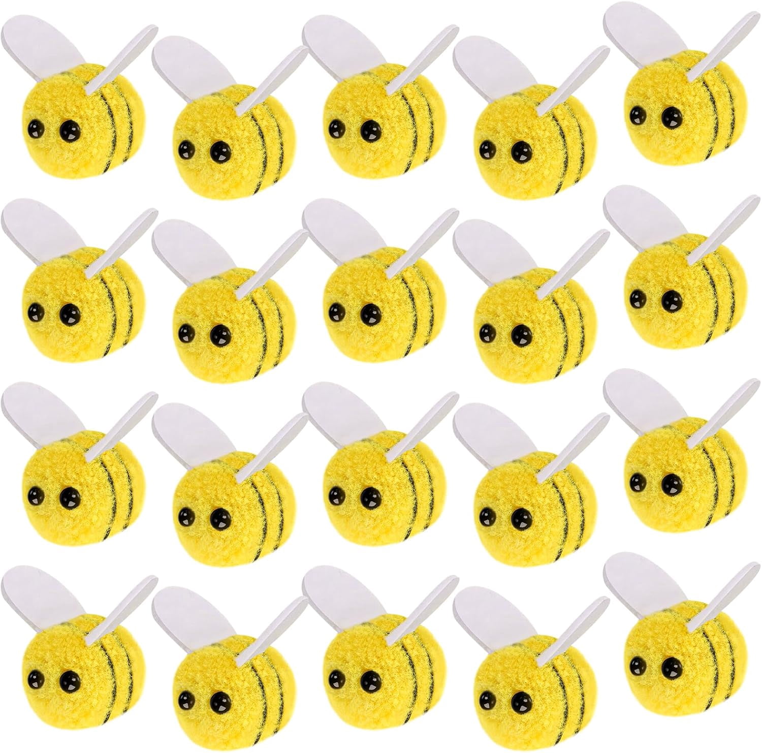 Ljia 20 PCS Mini Wool Felt Bees Cute Bee Craft Supplies Felt Bees for ...