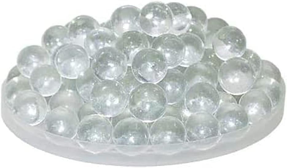 Ljia 20 Pcs 10mm Clear Glass Marbles Solid Marble,Beads Marbles Games ...