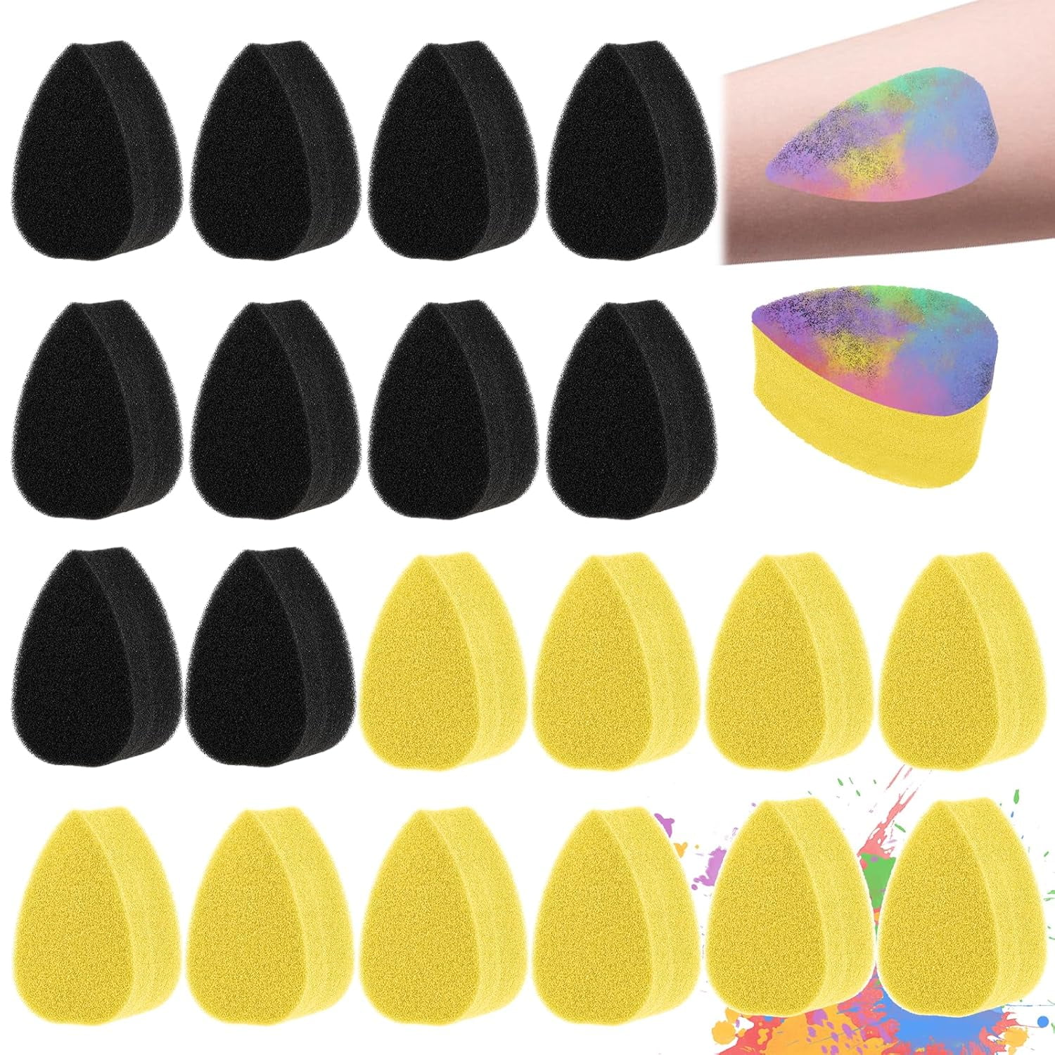 Ljia 20 Pcs Soft Makeup Puff Face Paint Sponge Reusable Sponge Body ...