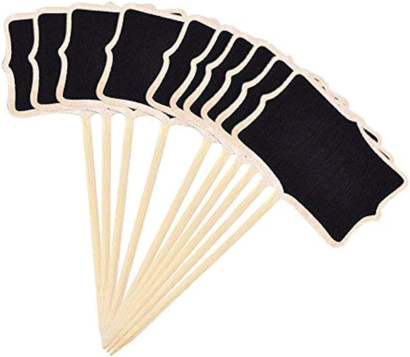 Ljia 20 Pcs Wood Chalkboard Plant Tag, Wooden Stakes Plant Labels ...