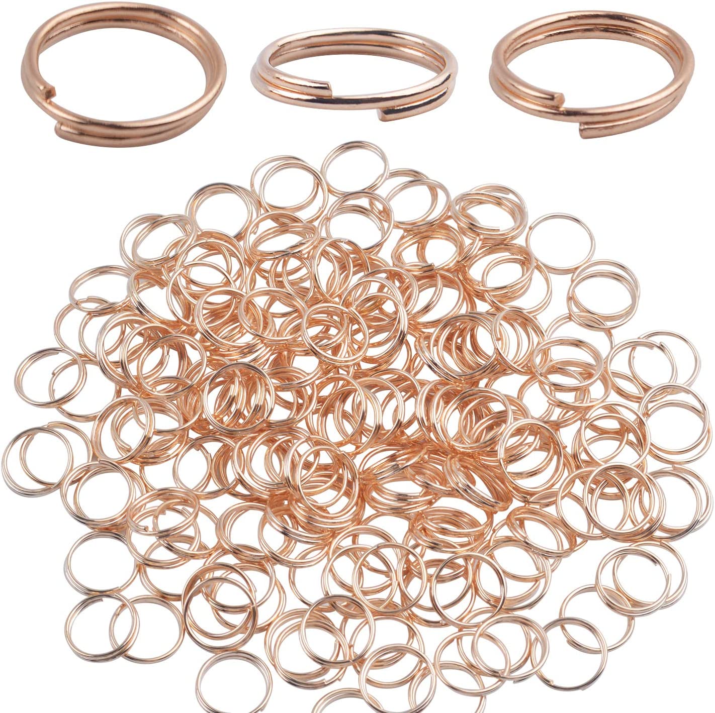 Yoqb 200 Pieces Small Key Chain Rings Split Ring Key Chains for Keys ...