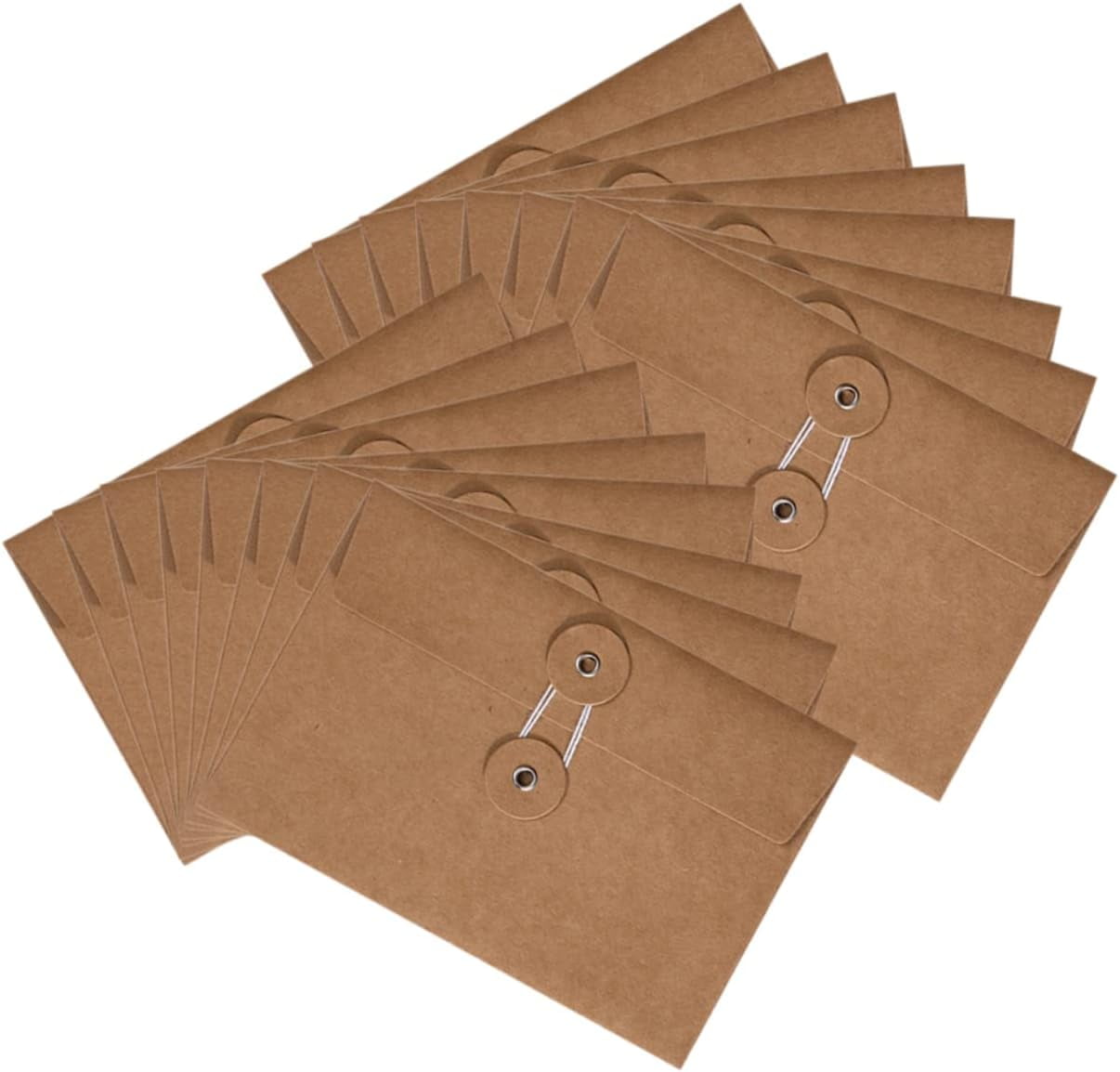 Ljia 20pcs Kraft Envelope Business Envelopes Brown Tie Pocket Organizer ...