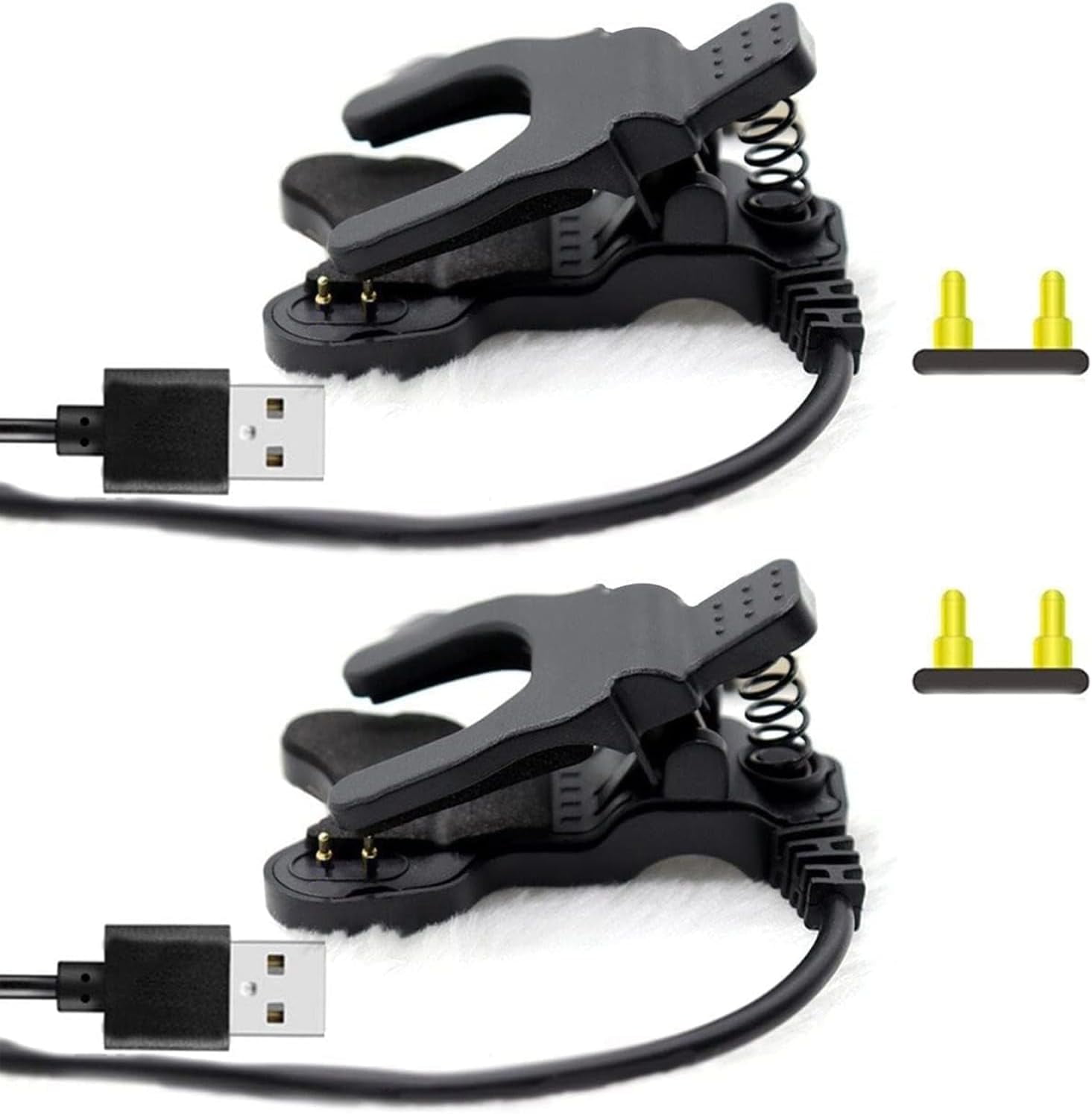 Ljia 2Pcs Black USB Port Compatibility Backup Chargers,2-Pin 3mm 4mm ...
