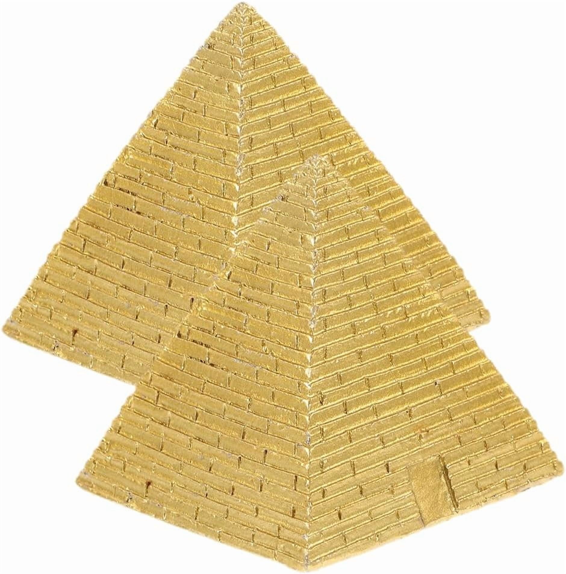 Ljia 2pcs Mini Pyramid Model Vintage Egyptian Pyramid Figurine Statue ...