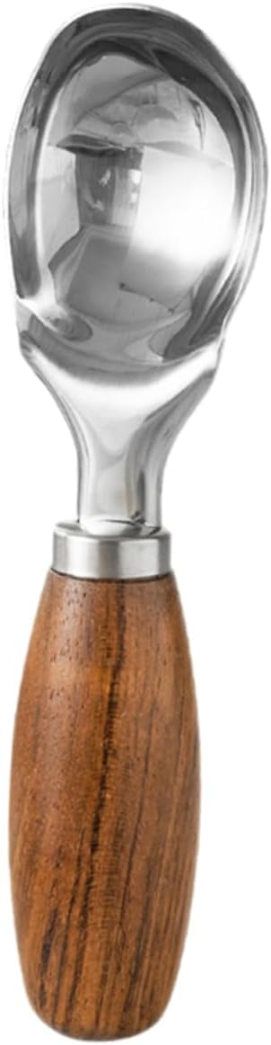 Ljia 304 Stainless Steel Wood Handle Ice Cream Scoop for Home Cake Shop ...
