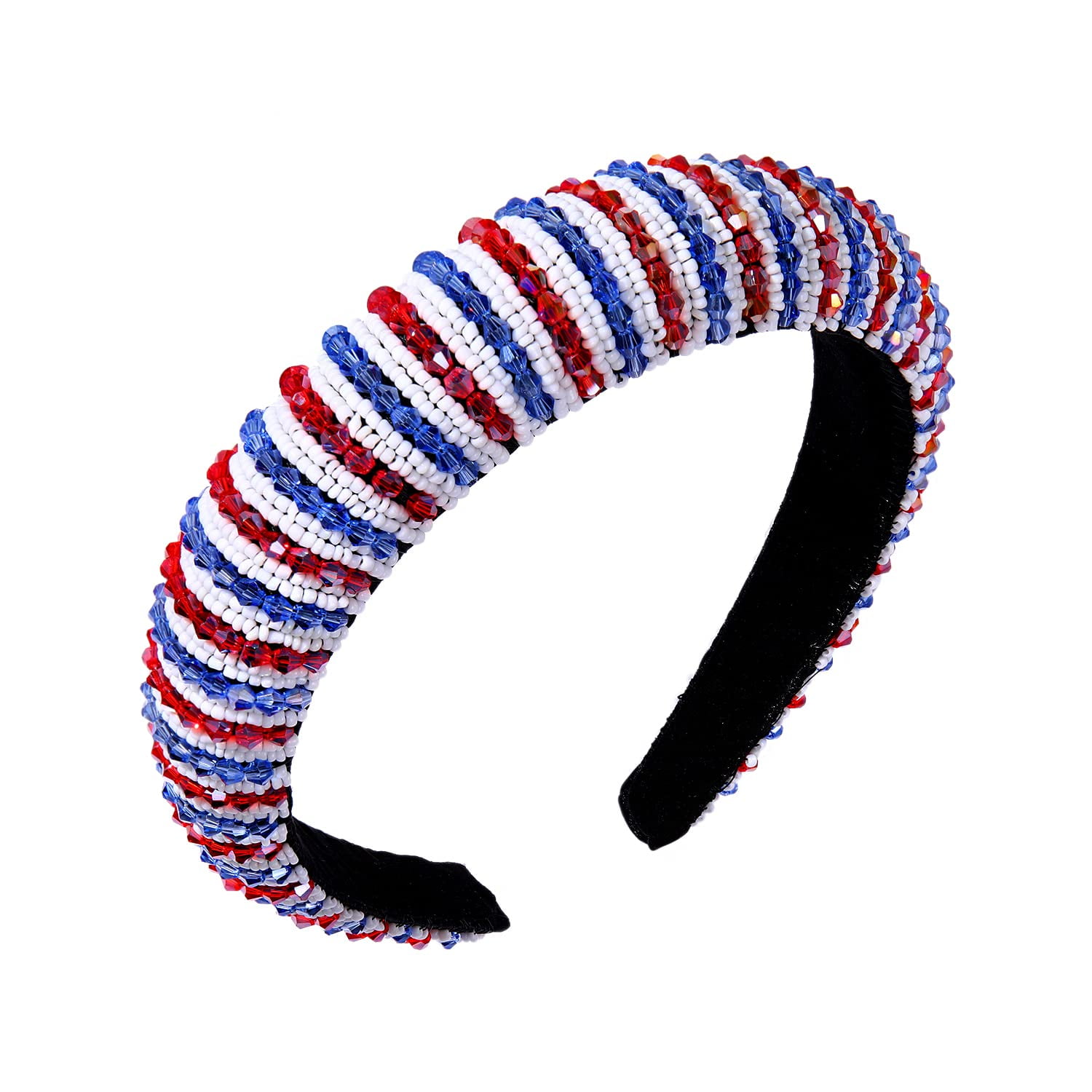 Ljia 4th of July Headbands for Women Red Blue White Crystal Rhinestone ...