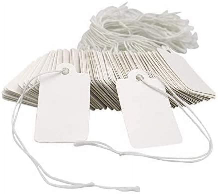 Ljia 500 Pcs White Marking Tags Price Tags Strung Price Labels Display ...