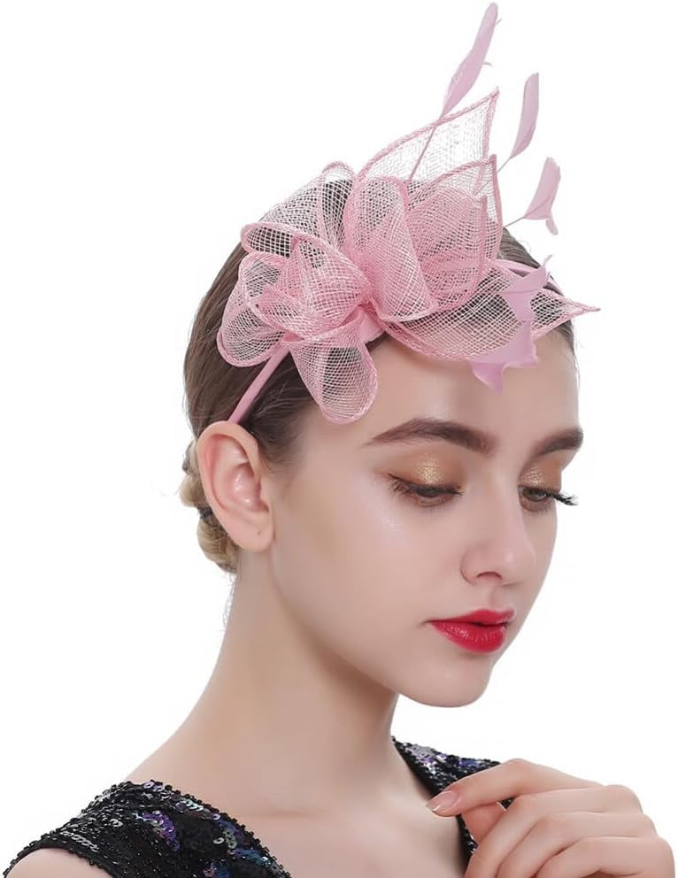 Ljia Fascinators Hat Tea Party Hat Fascinators Headband Hair Clip 20s ...