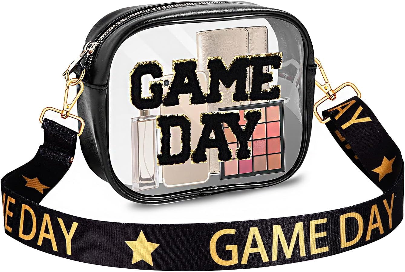 Ljia Game Day Clear Bag for Stadium Events with Letter Patches Stadium ...