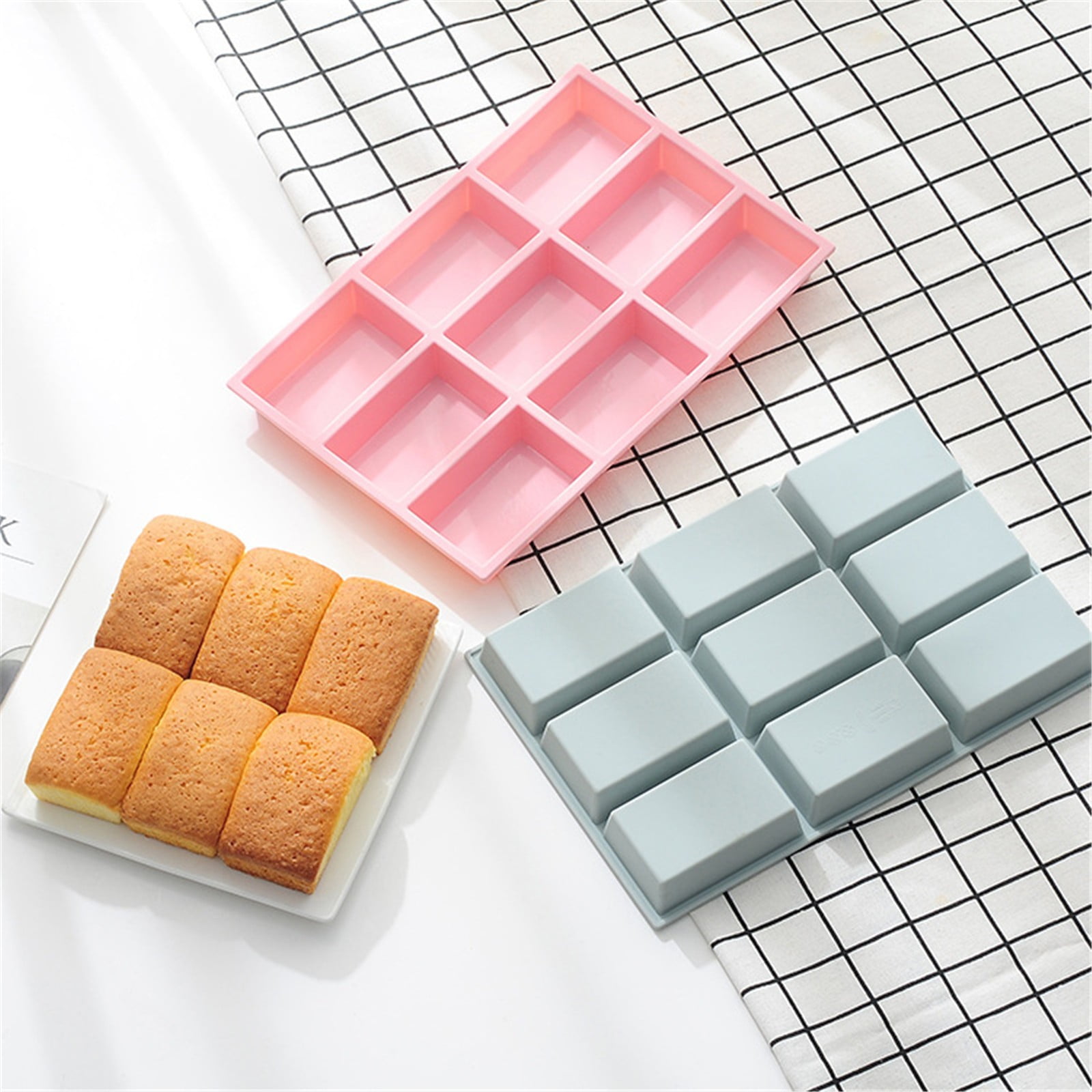 Ljstore Brownie Cake Mold Baking Rectangular Non-Stick Platinum ...