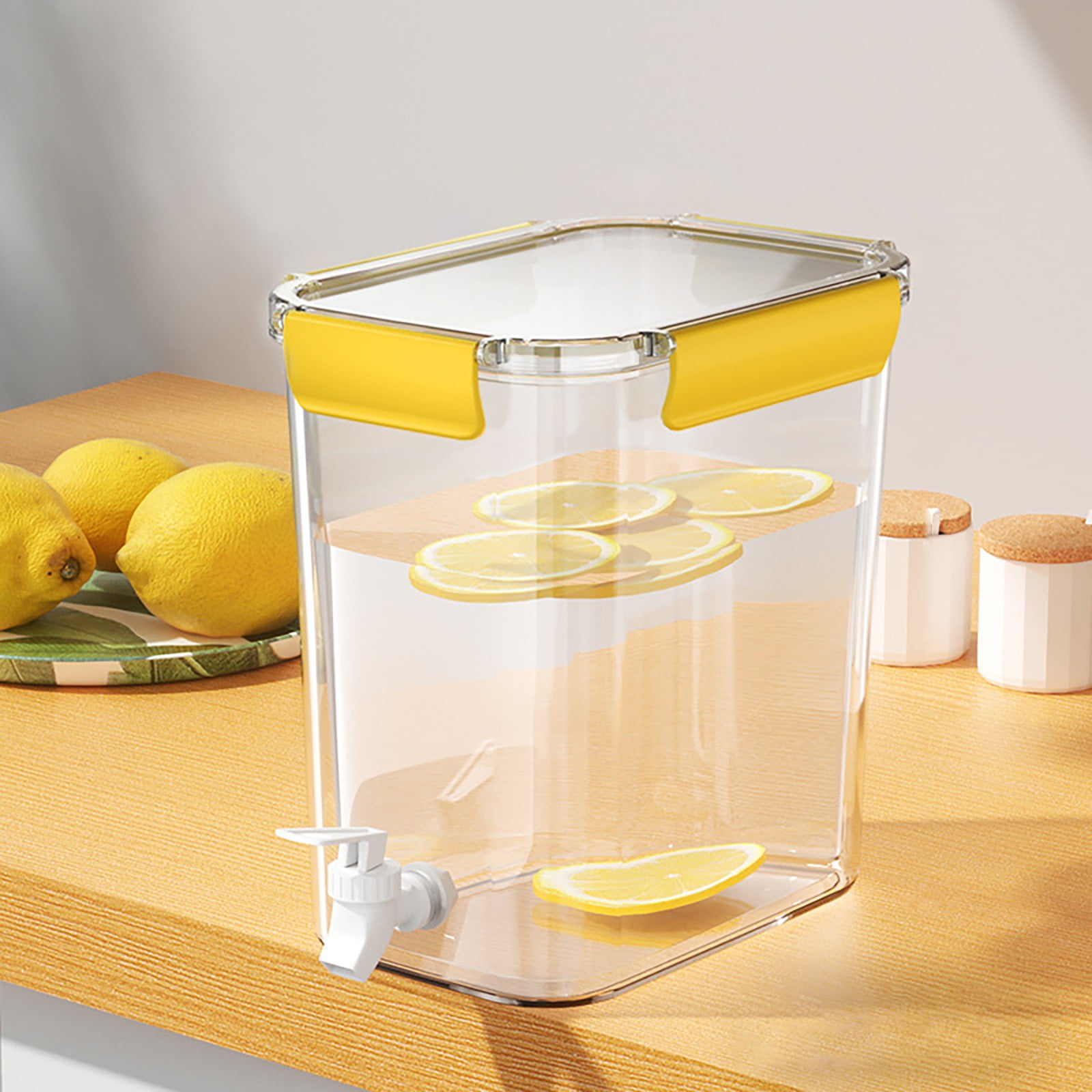 Ljstore Cold Water Kettle Yellowcold Kettle with Faucet in Refrigerator ...
