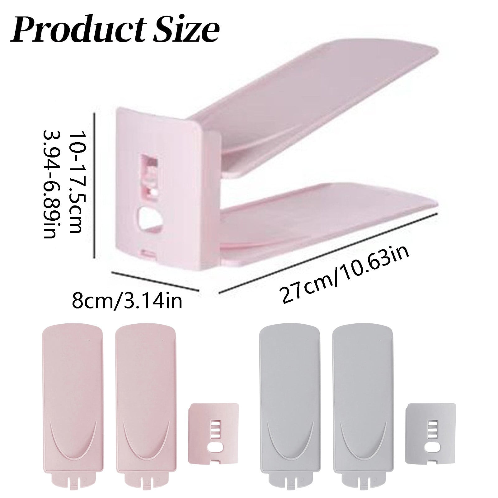 Ljstore Double-Layer Adjustable Simple Shoe Rack Gray Adouble Layer ...