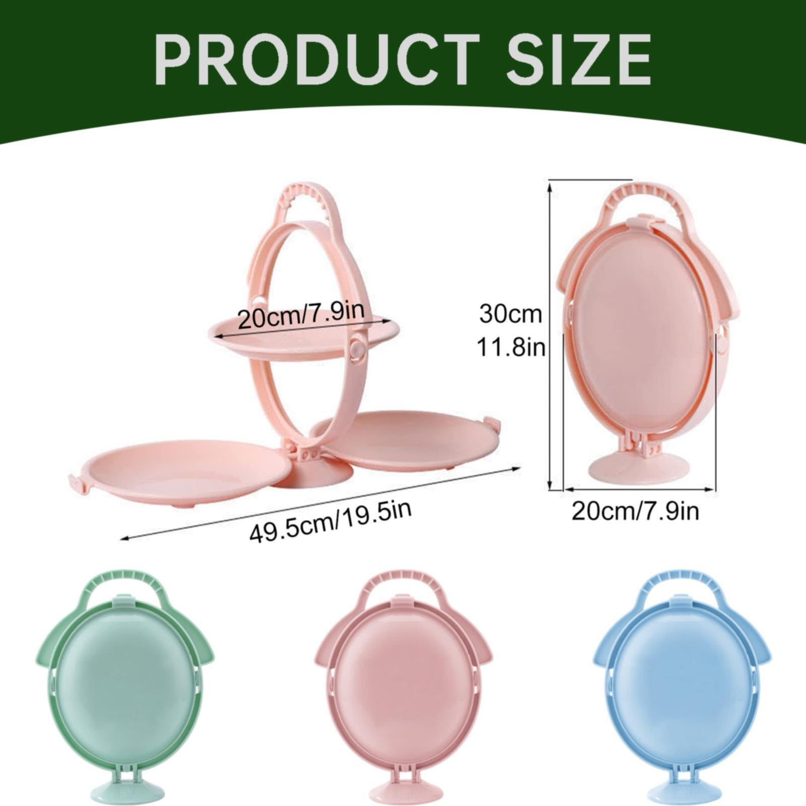 Ljstore Foldable Storage Tray Cfoldable 3 Layer Fruit Dessert Tray ...