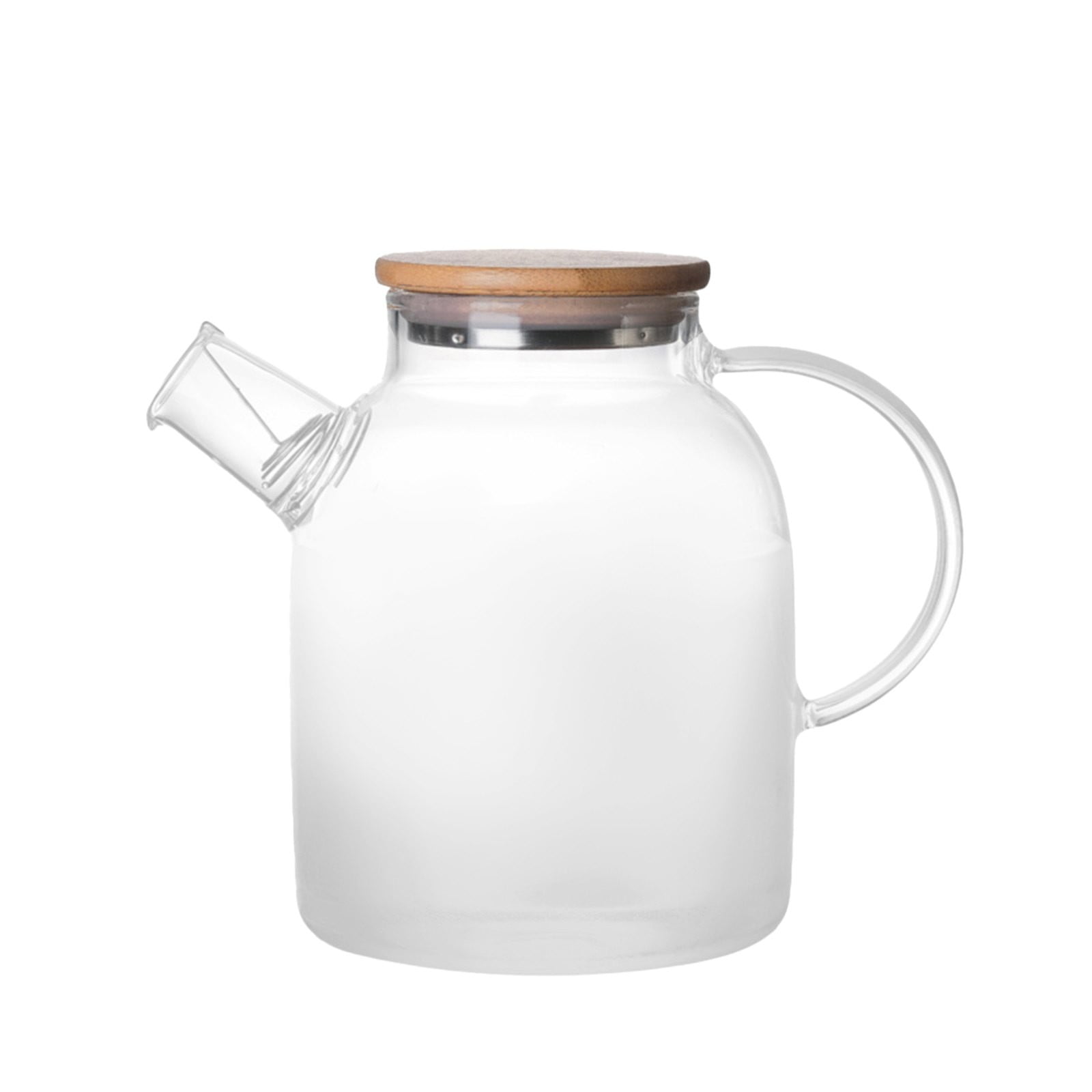 Ljstore Glass Teapot, Water Bottle, 1.6L Cold Water Bottle, Round ...