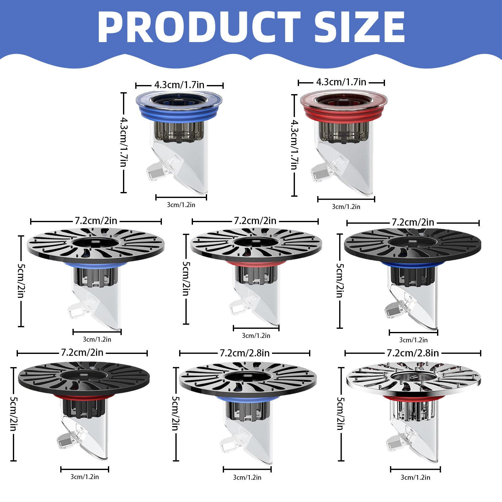 Ljstore New Gravity Drainage Deodorizing Filter Large Black and Rednew ...