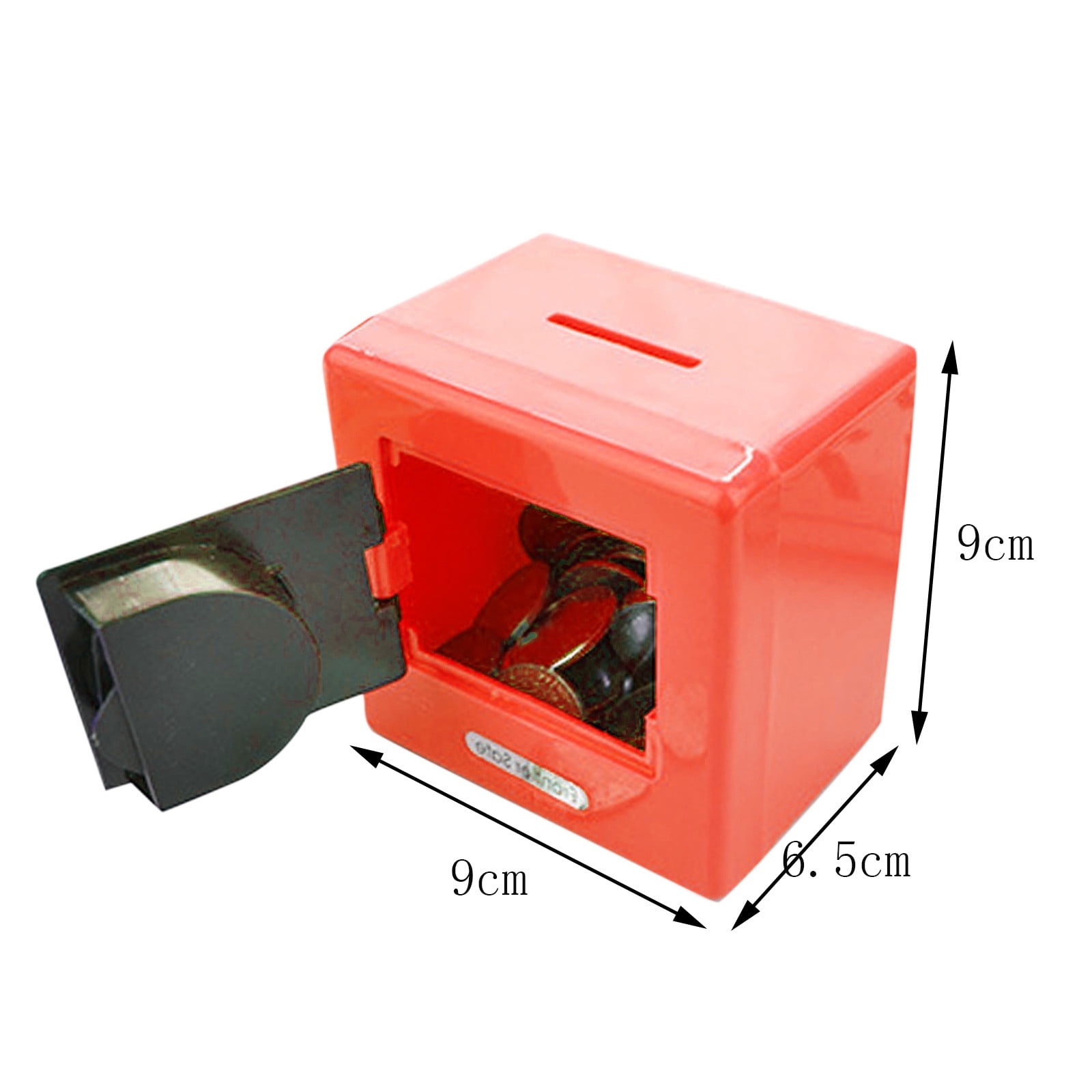 Ljstore Red - Plastic Piggy Bank Safe Shaped Safe Coin Savings ...