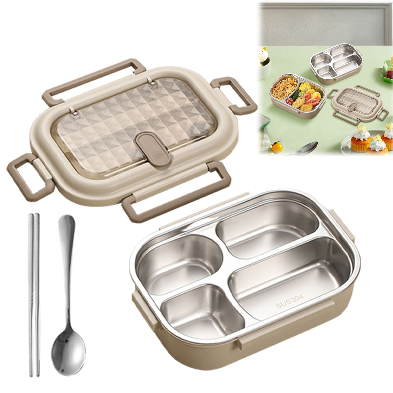 Ljstore Stainless Steel Insulated Lunch Box Small 4 ...