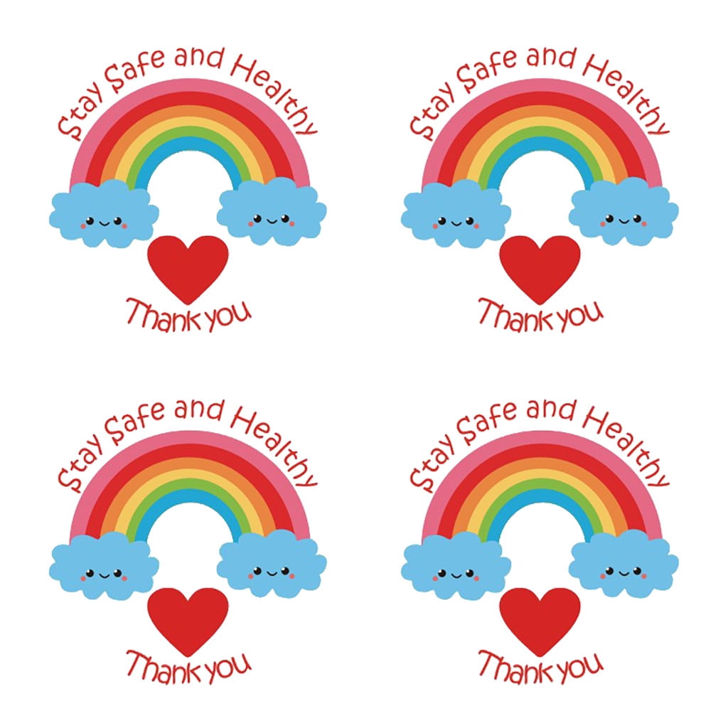 Ljstore Stickers Cartoon rainbow sticker glass window sticker ...