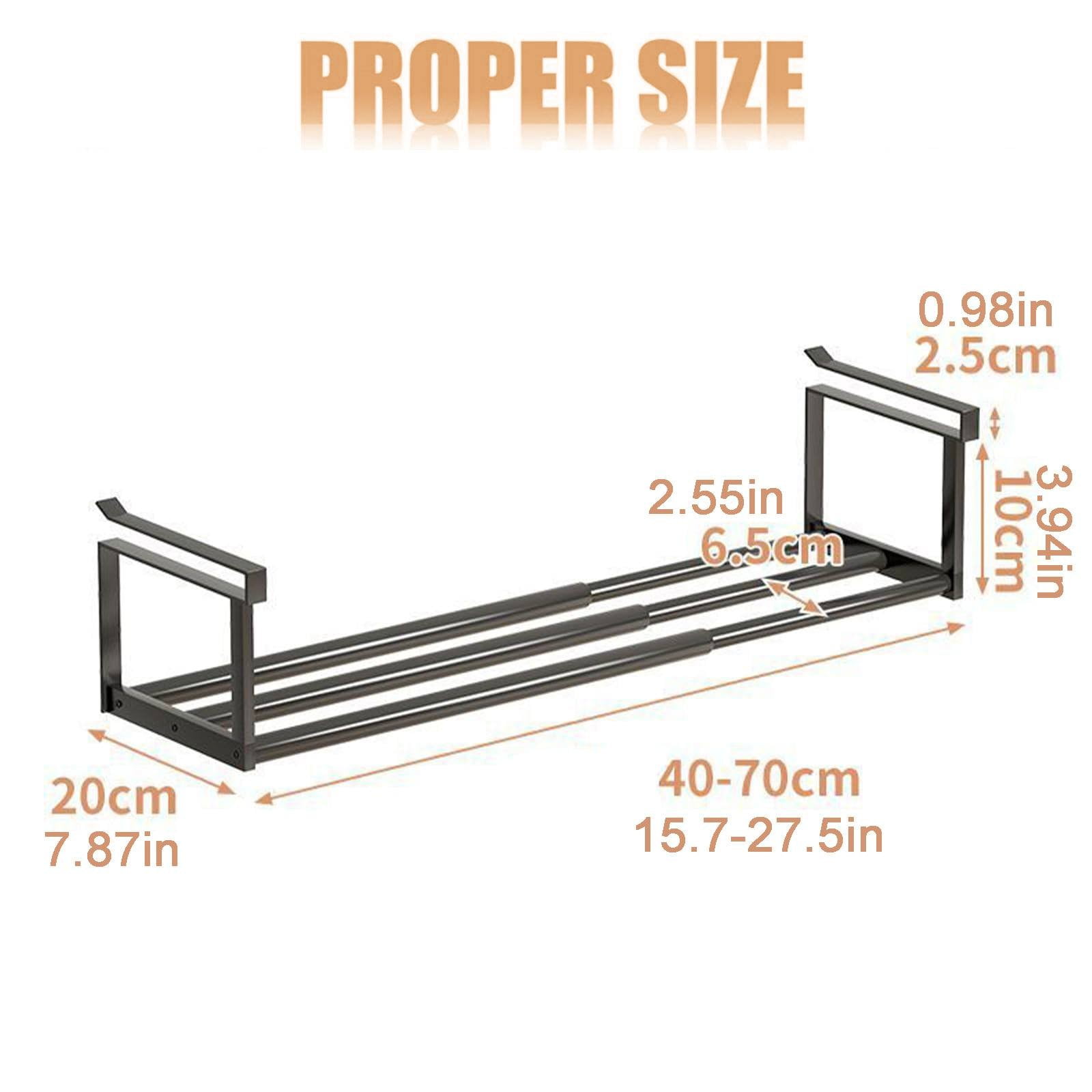 Ljstore Thin Cabinet Telescopic Rack White [Retractable 41-75Cm ...