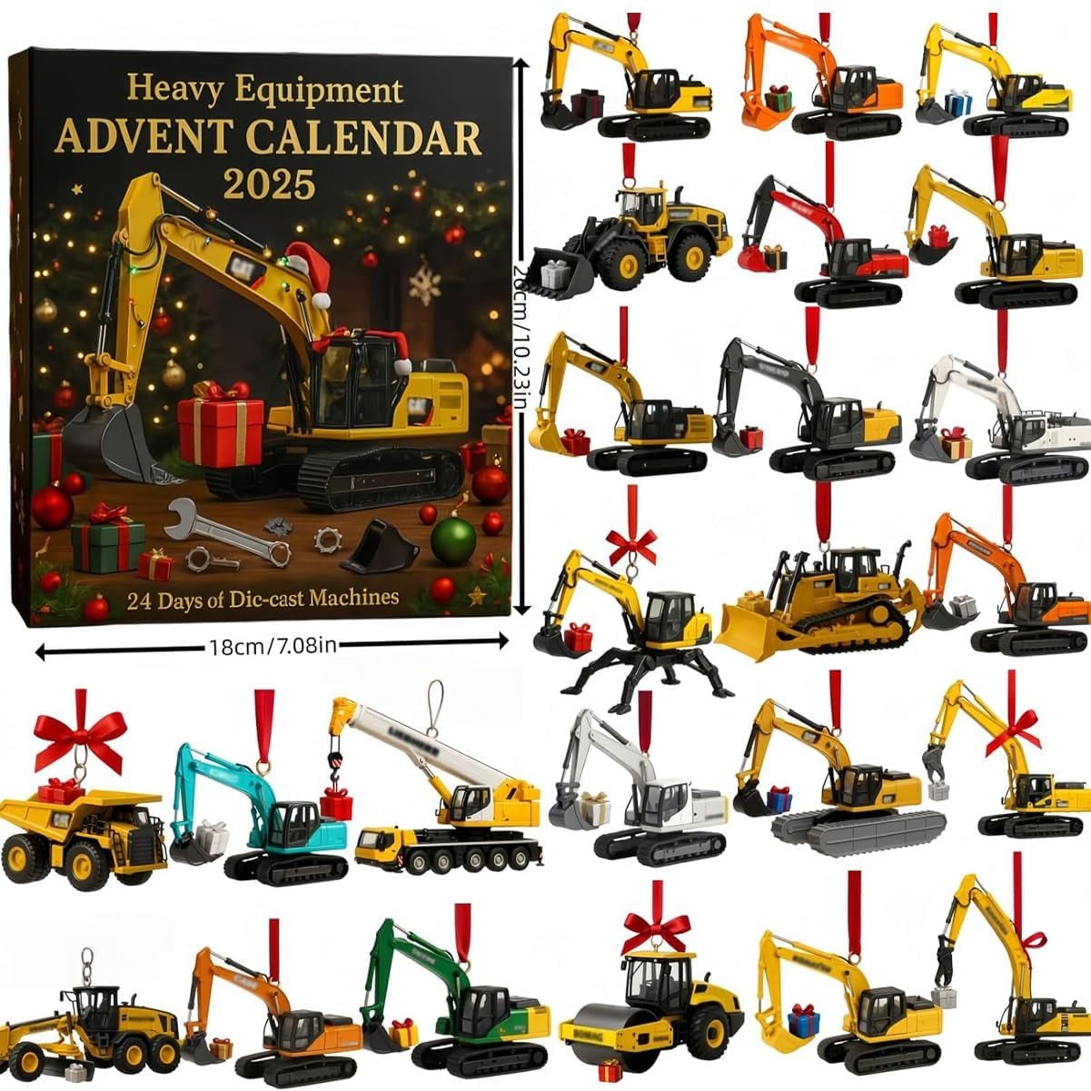 Die Hard Advent Calendar Heavy Equipment – 24 Die-Cast Mini ...