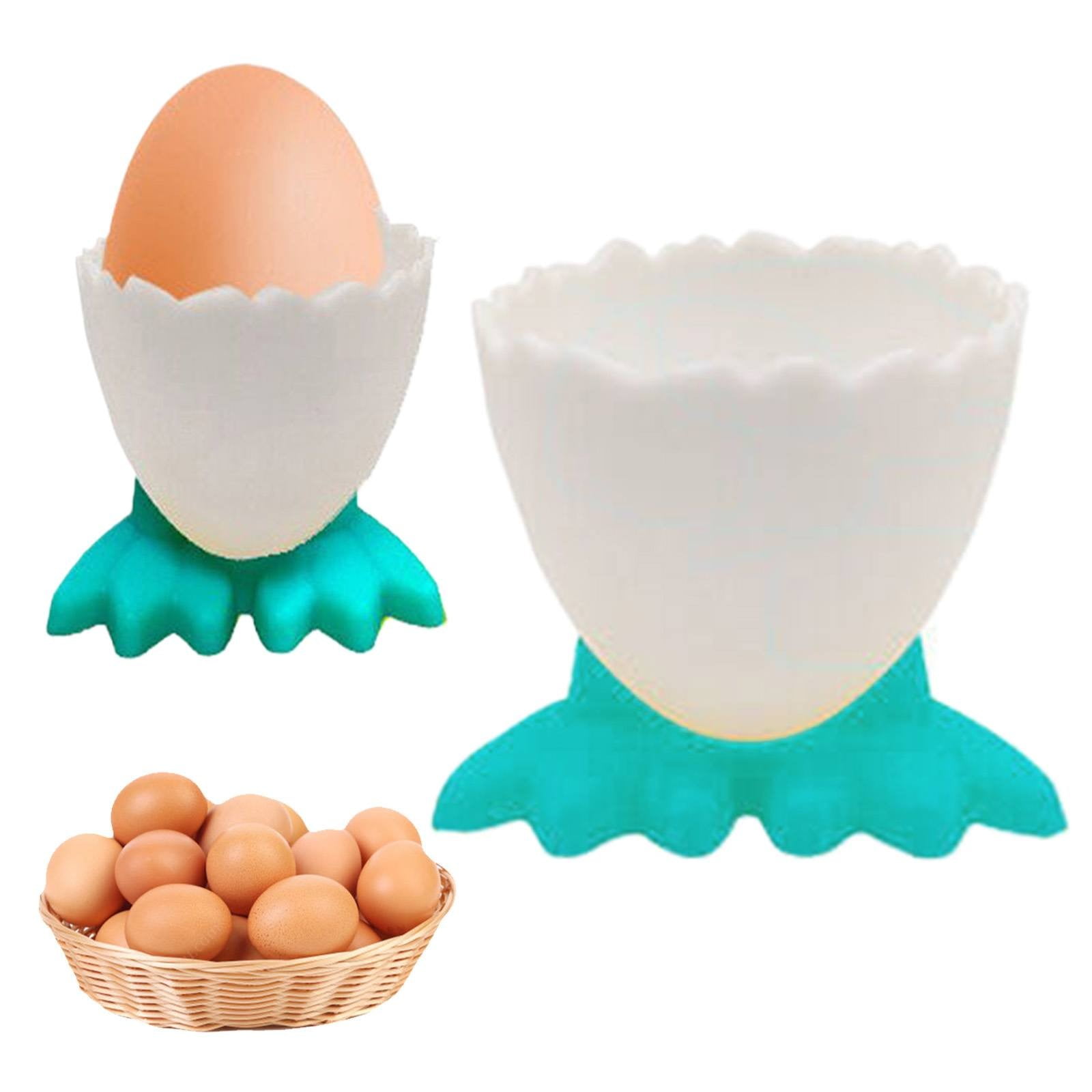 Ljxge Chicken Egg Tray Holder - Fun Plastic Egg Cups for Breakfast ...