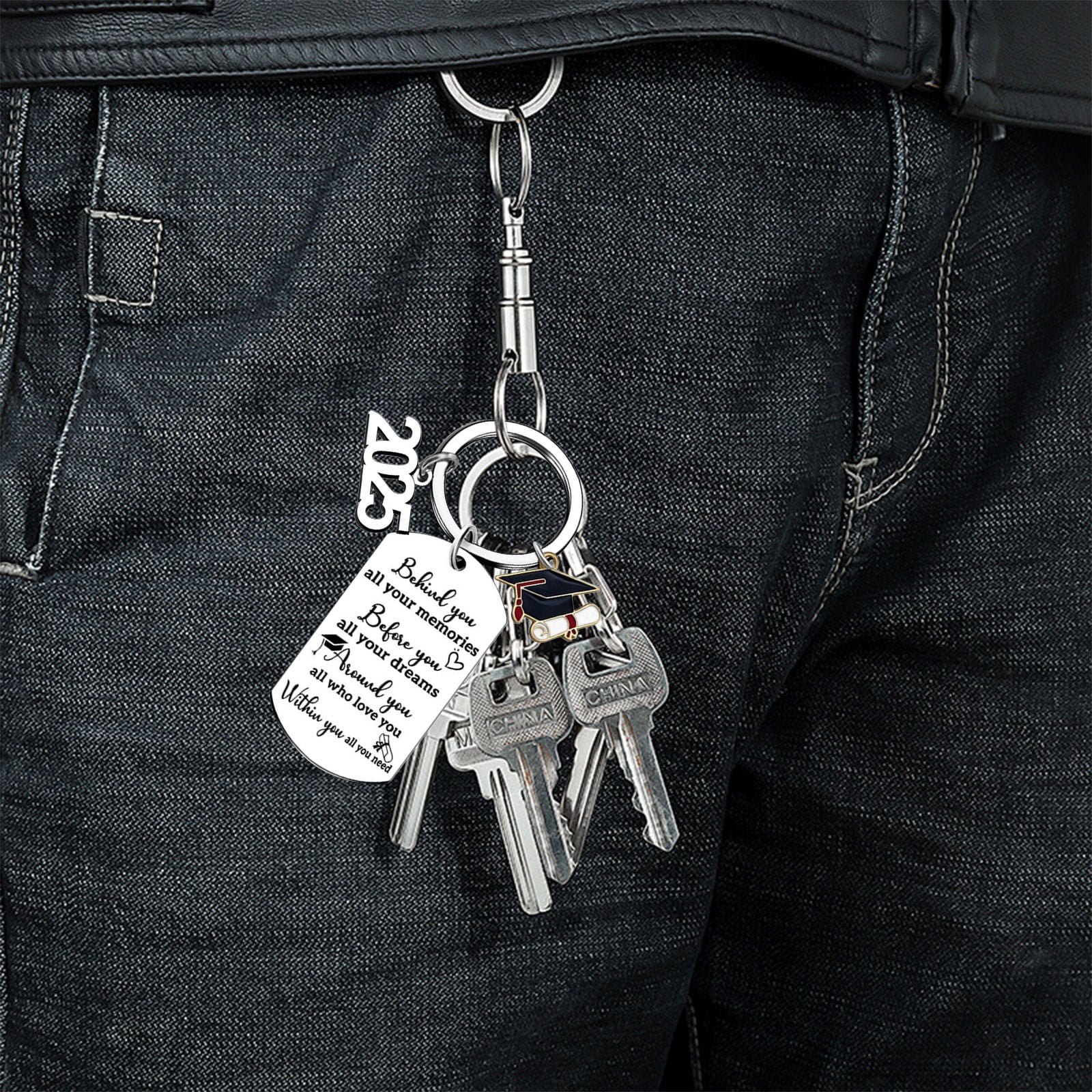 Ljxge Class of 2025 Graduation Keychain Gift for Him Her ...