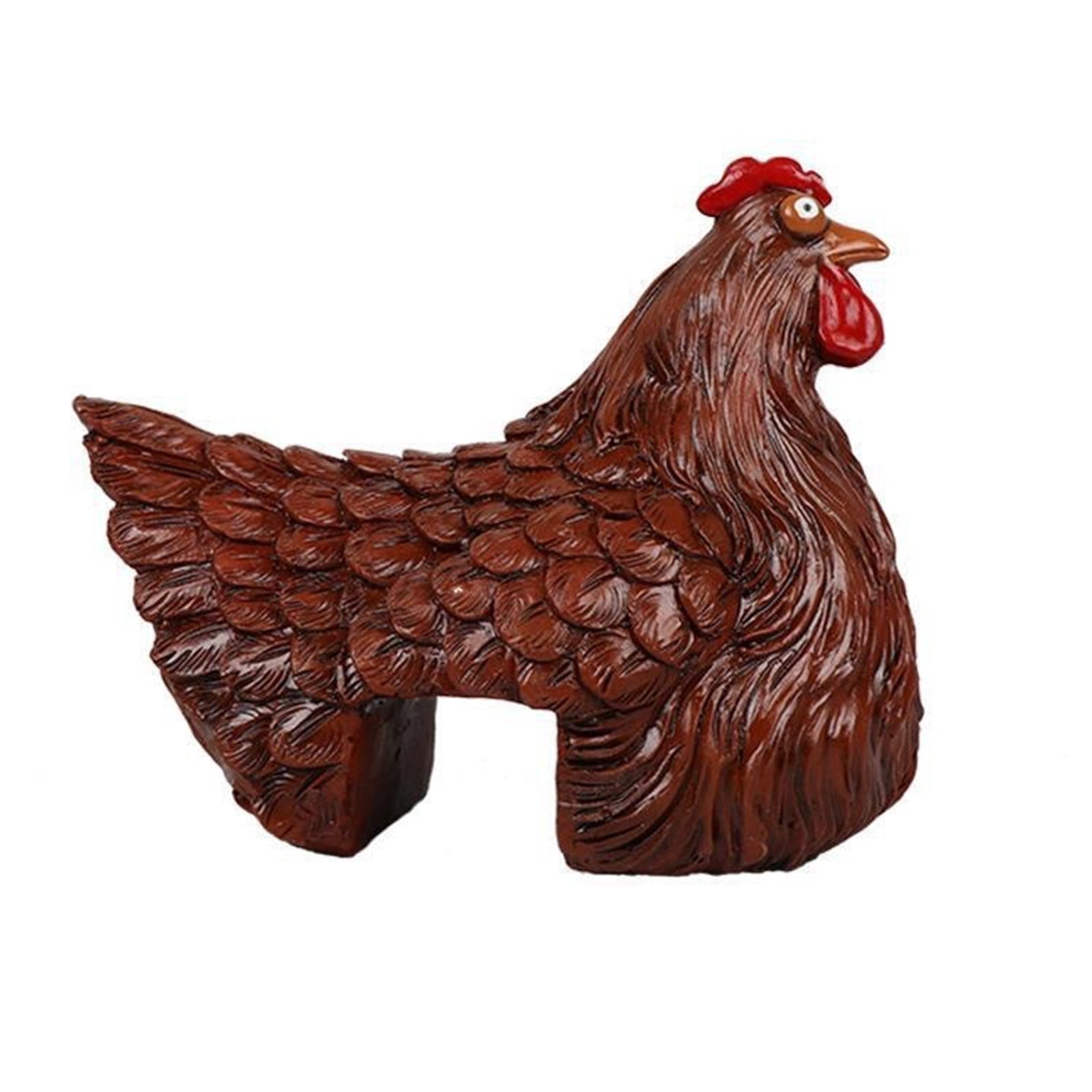 Ljxge Farmhouse Chicken Decor - Hand Painted Resin Hen Climbing Ladder ...