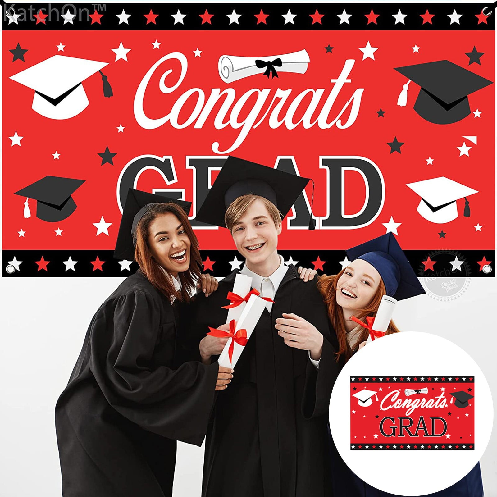 Ljxge Flags Banners,Congrats Grad Banner 2024 70X47 Inch Graduation ...