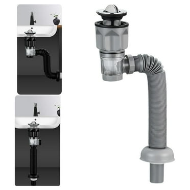 Chrome Bottle Trap Basin Waste Bathroom Sink Pipe Adjustable Height ...