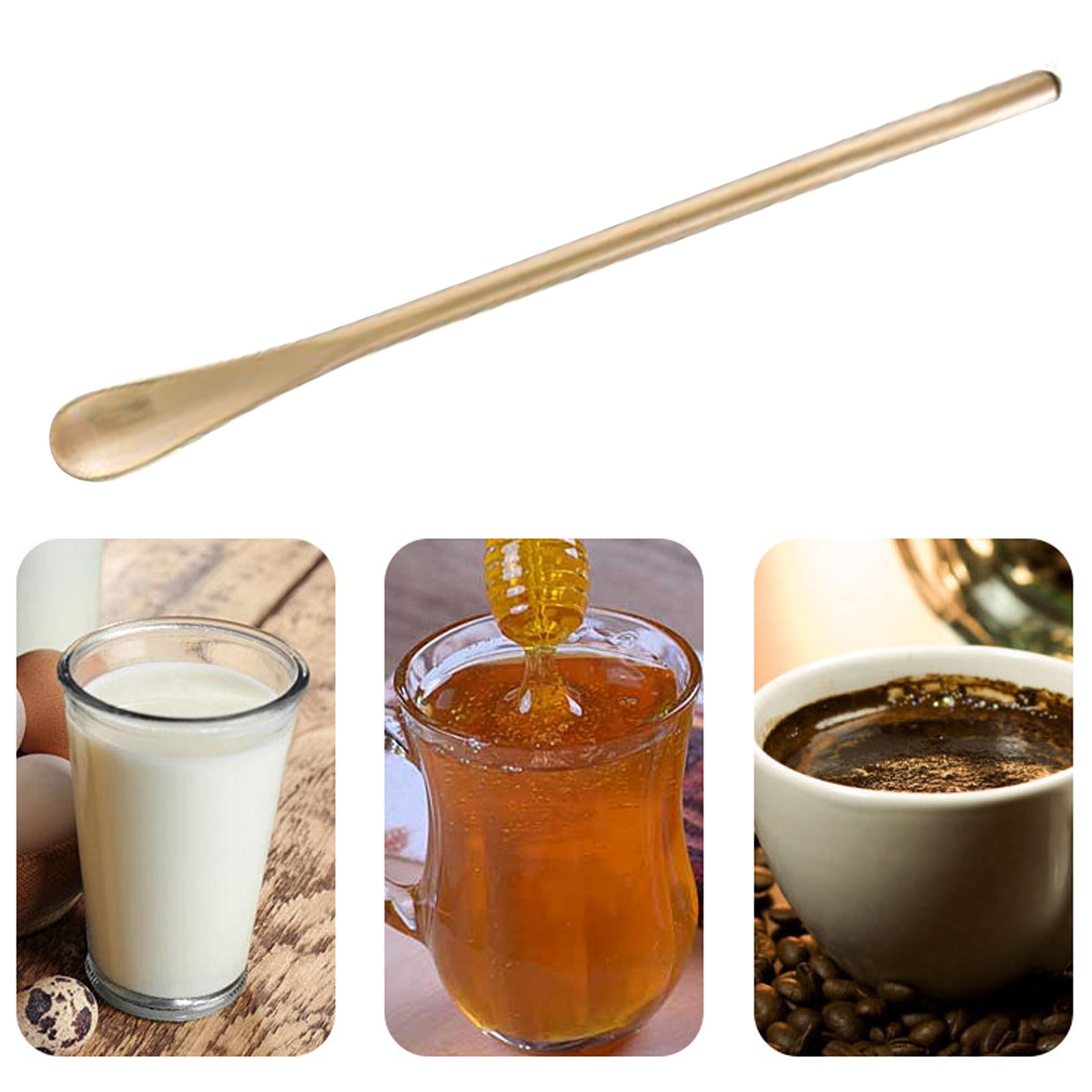 Ljxge Gold Tableware Stainless Steel Coffee Stir Sticks Cocktail ...