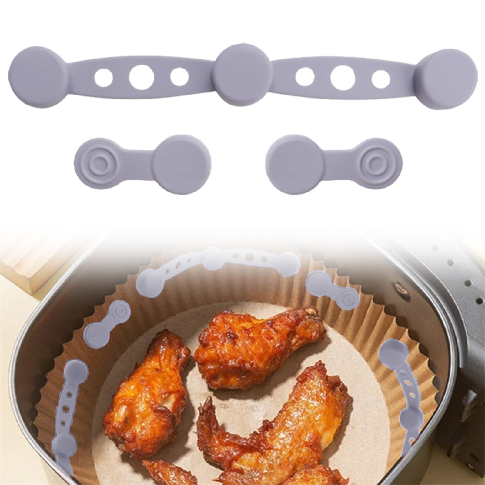 Ljxge Heat-Resistant Silicone Clips Set, Magnetic Air Fryer Buckles For ...