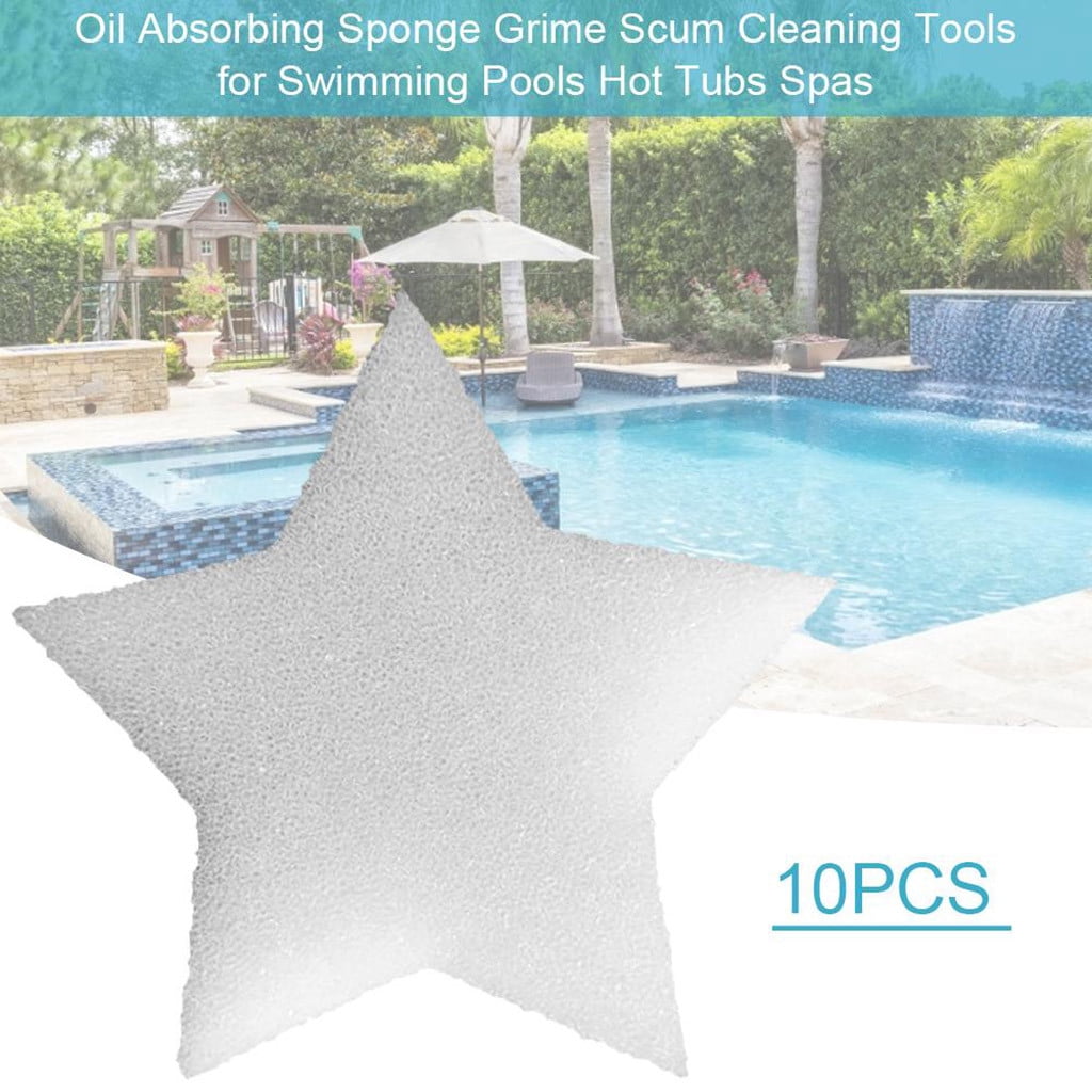 Ljxge Premium Flower-Shaped Oil Absorbing Sponges for Hot Tubs & Pools ...