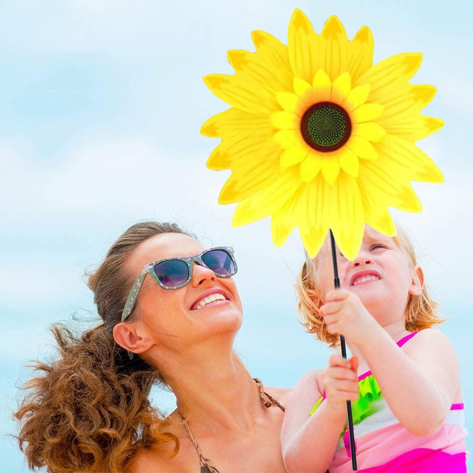Ljxge Sunflower Wind Spinner for Yard Decor - 11.5" Large Metal ...