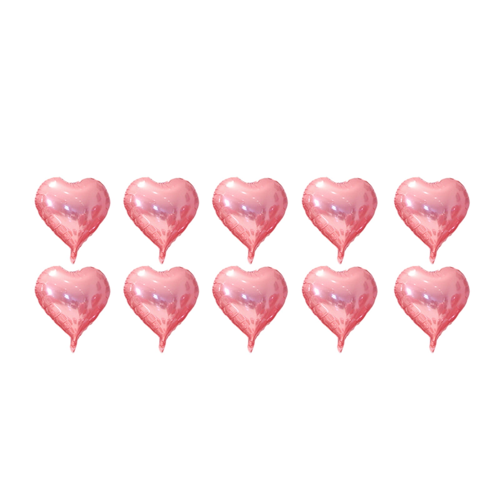 Lksixu 10pcs Heart Foil Balloons 18inch Heart Shape Mylar Balloons
