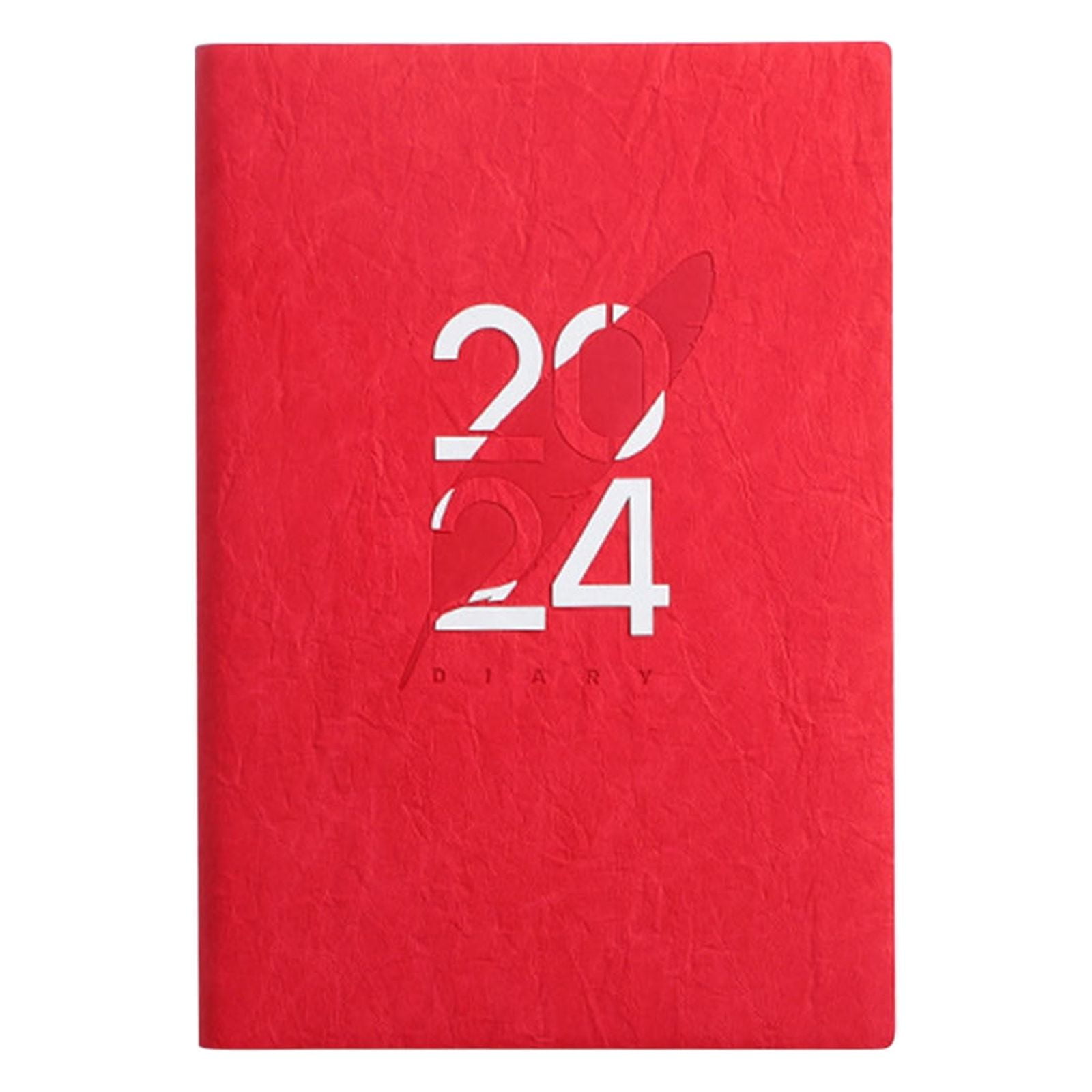 Lksixu 2024 Calendar Planner, Embossed Feather Cover Daily Schedule ...