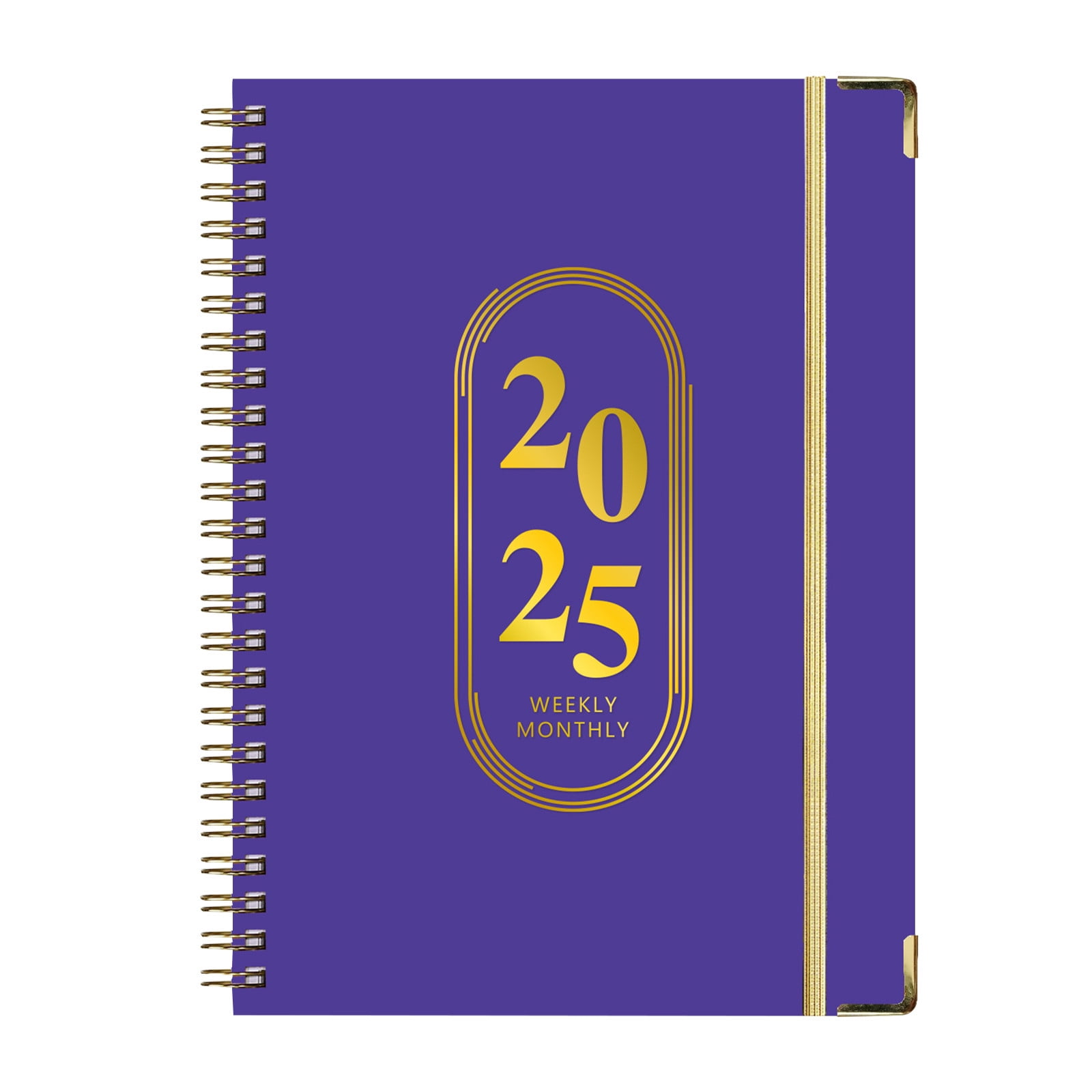 Lksixu 2025 Planner Coil Notebook, A5 Hardcover Schedule Notebook With ...