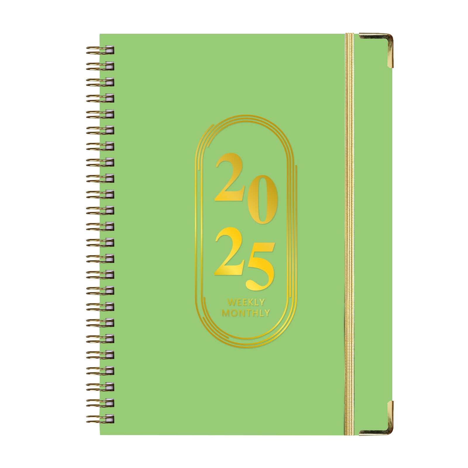 Lksixu 2025 Planner Coil Notebook, A5 Hardcover Schedule Notebook With ...