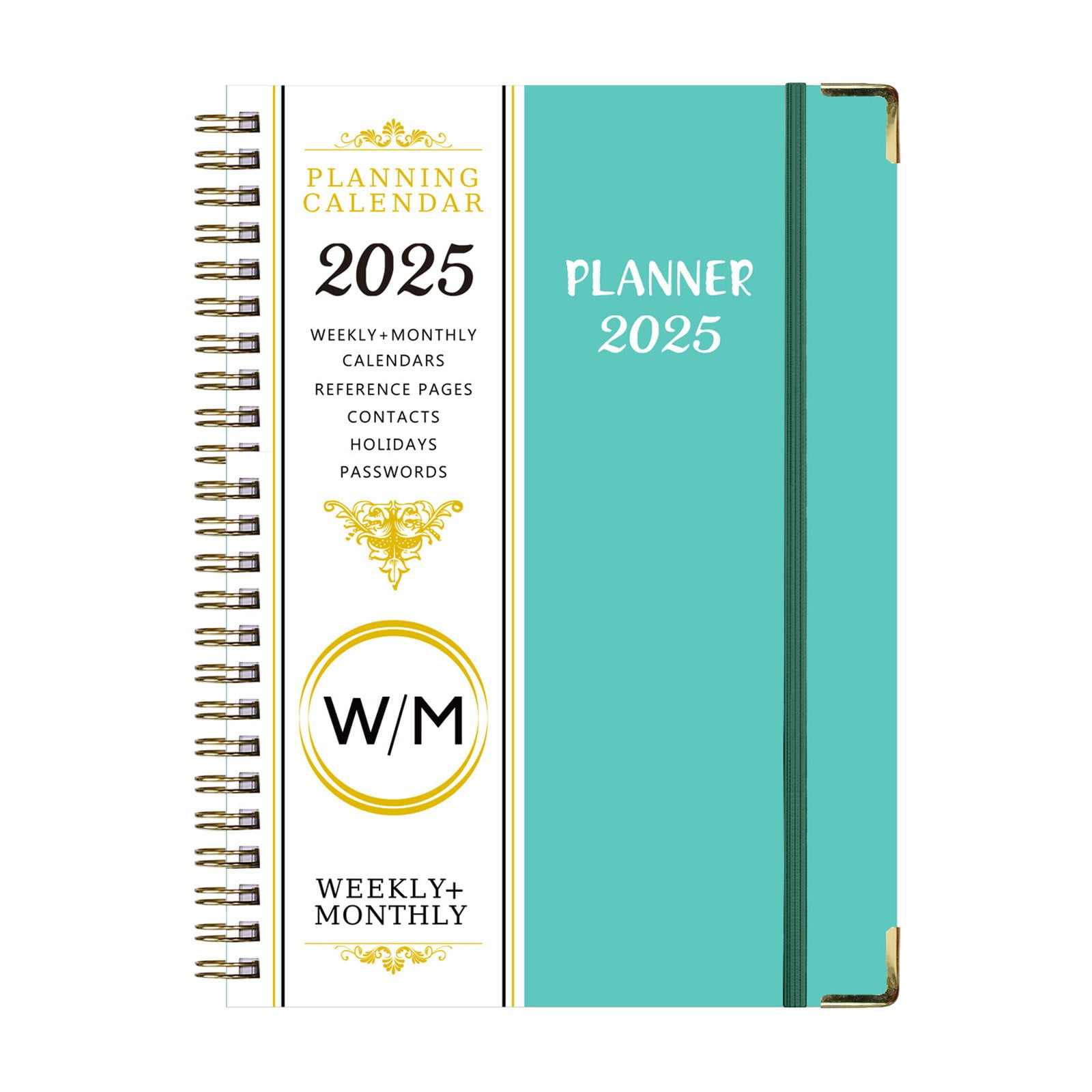 Lksixu 2025 Planner Coil Notebook, A5 Size Green Schedule Notebook With ...