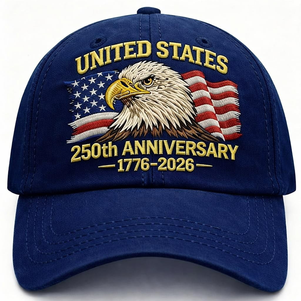 Lksixu 250 Anniversary USA Hat, 1776-2026 Year Bald Eagle & Flag ...