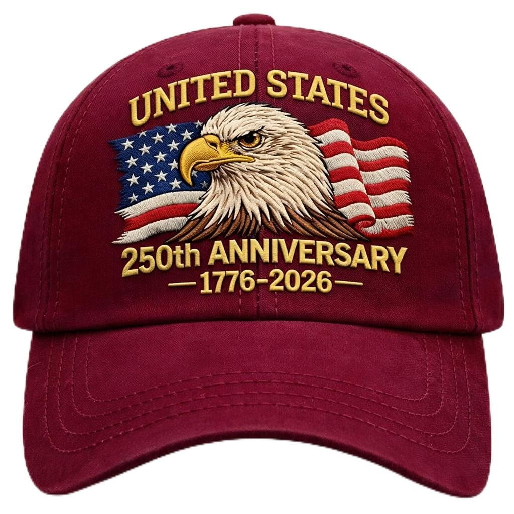 Lksixu 250 Anniversary USA Hat, 1776-2026 Year Bald Eagle & Flag ...