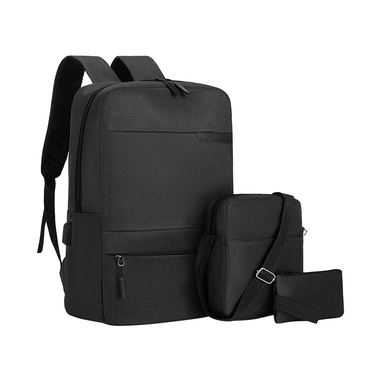 Lksixu 3 Pcs Travel Backpack Set, Lightweight Soild Color Business ...
