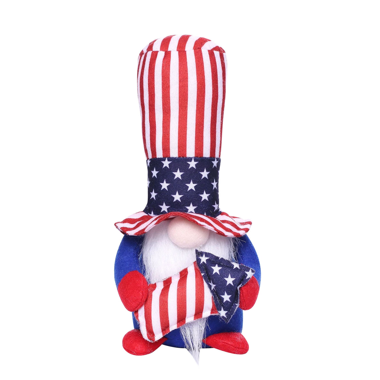 Lksixu 4th of July Patriotic Gnomes Doll, 10" Star & Stripe American ...