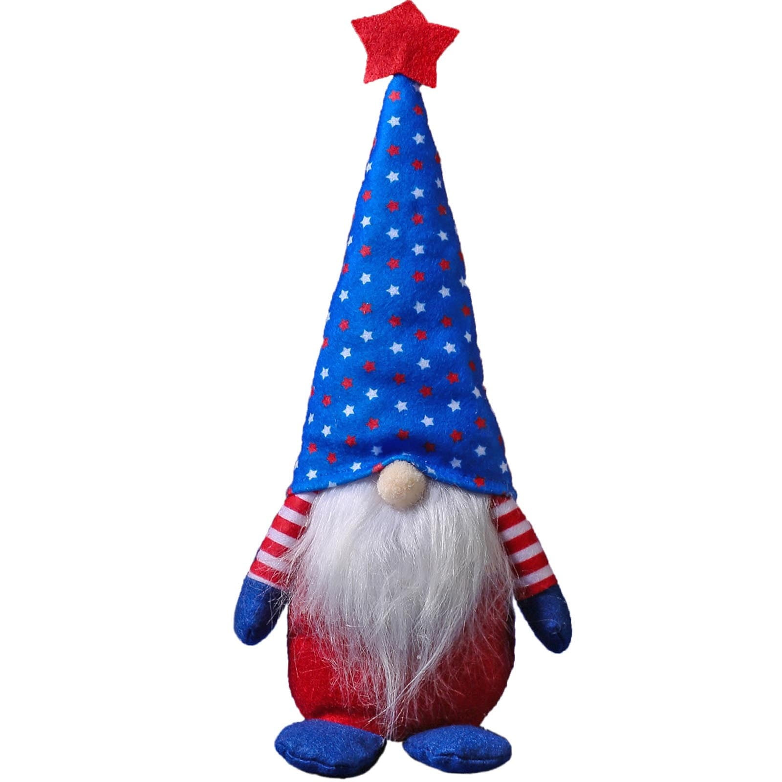 Lksixu 4th of July Patriotic Gnomes Doll, 12" Star & Stripe American ...