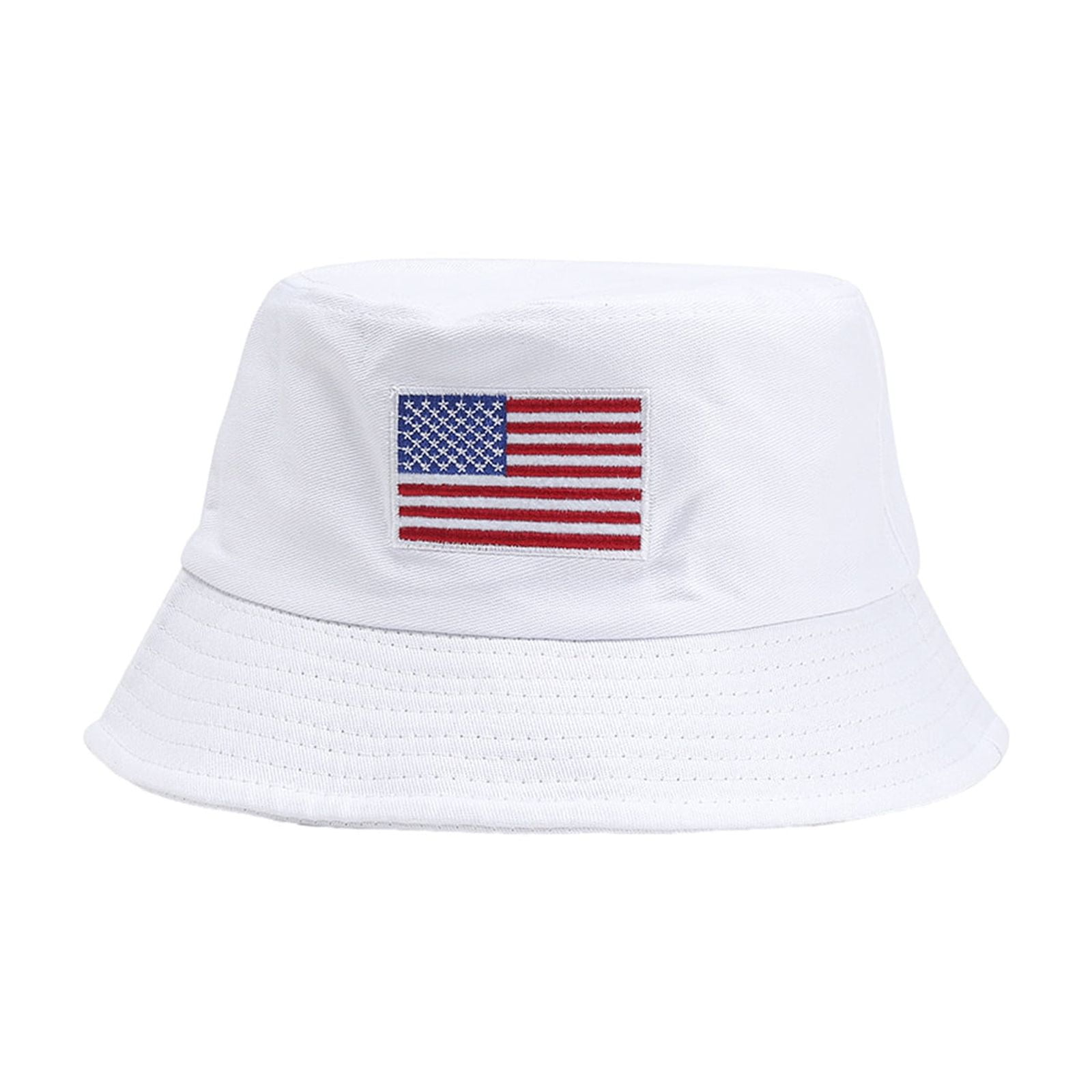 Lksixu American Flag Bucket Hat, Independence Day Embroidered Patriotic ...