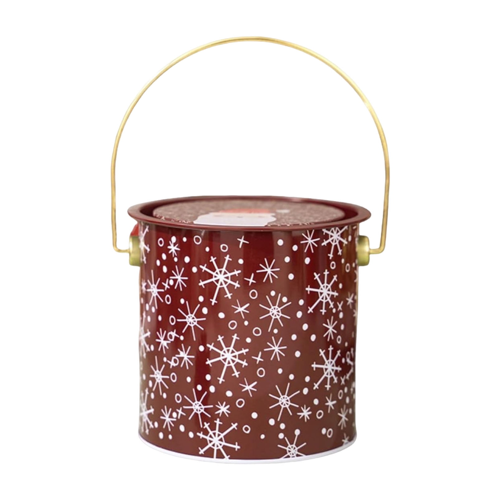 Lksixu Christmas Cookie Tins with Lids, Round Metal Christmas Themed ...