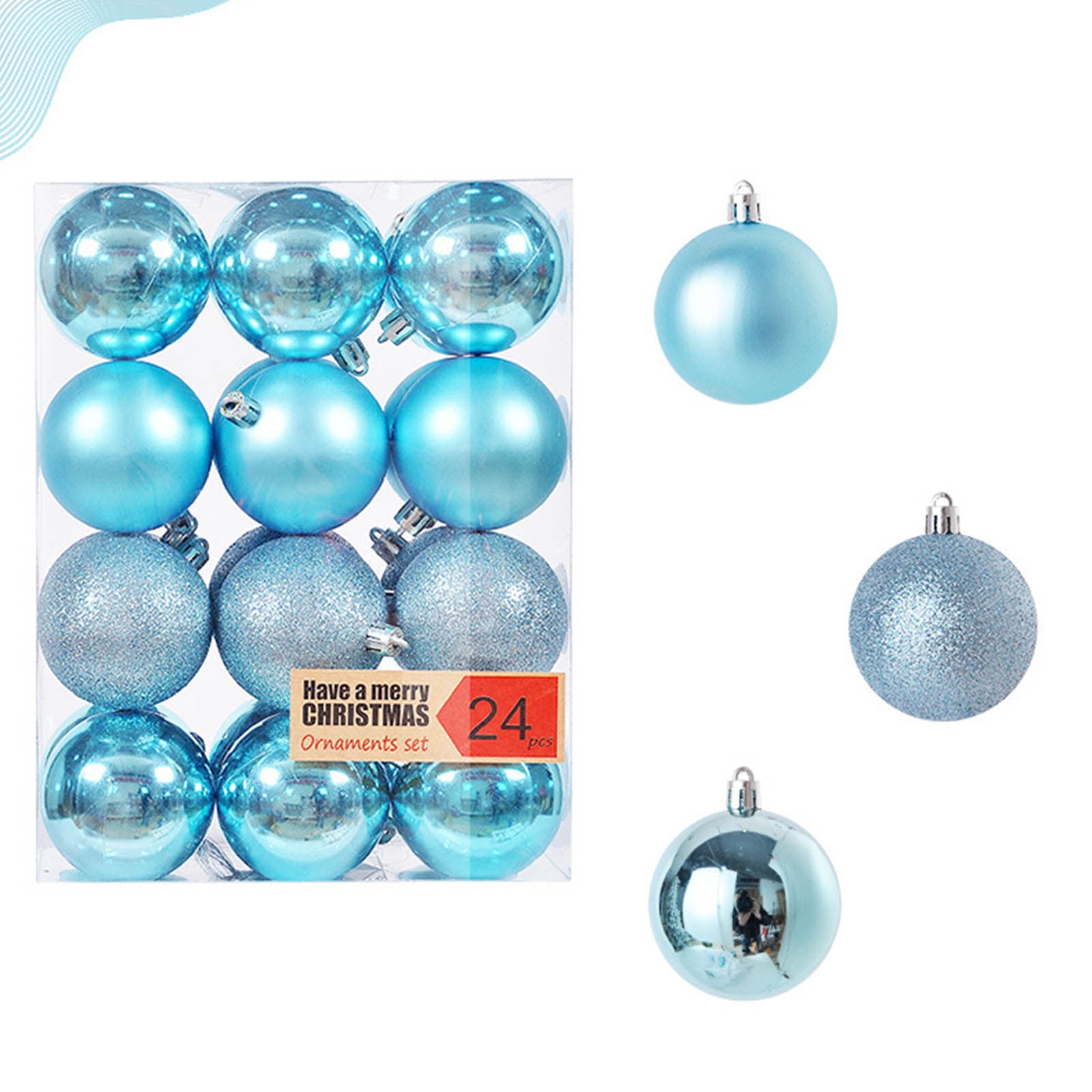 Lksixu Christmas Decorations Christmas Ornaments 4CM Christmas Ball ...